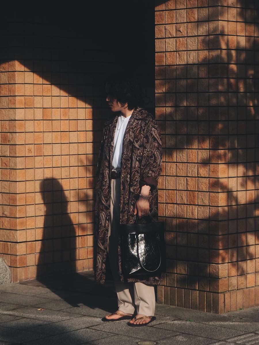 【WEWILL】 PAISLEY LONG BALMACAAN COAT | CIENTO BLOG